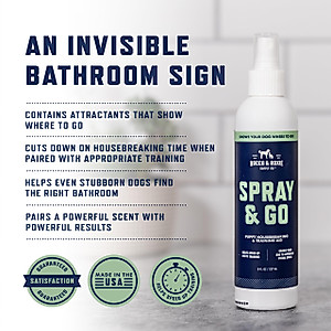 Rocco & Roxie Puppy Potty Training Go Here Spray for Dogs - Attract Dog to Pee in One Spot - Behavior and Housebreaking Aids - Indoor and Outdoor - Tools and Supplies for Dogs and Puppies Made in USA