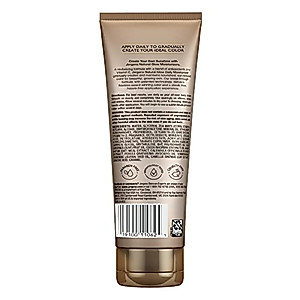Jergens Natural Glow Self Tanner Lotion, Daily Sunless Fake Tanning, Medium to Deep Skin Tone, Daily Moisturizer, featuring Antioxidants and Vitamin E, 7.5 oz