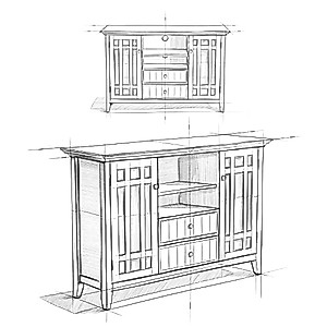 SIMPLIHOME Bedford SOLID WOOD 53 Inch Wide Transitional TV Media Stand in Dark Tobacco Brown for TVs up to 60 Inches, For the Living Room and Entertainment Center