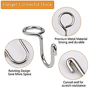 MOROBOR 12Pack Clothes Hanger Connector Hooks, Stainless Steel Stable Hanger, Silver Metal Outfit Hangers Extender Clips Mini Cascading Hanger Hooks Suitable for Closet Organizer and Storage