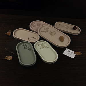 6 Set Tray Silicone Resin Mold Oval Flower Butterfly Shaped Epoxy Silicone Casting Plaster Mold Concrete Clay Tray for Cup Fruit Candy Vase Storage Holder, 3D DIY Display Decor Crafts