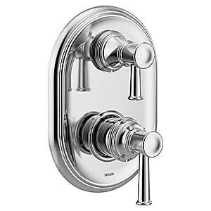 Moen UT3322 Belfield M-CORE 3-Series 2-Handle Shower Trim with Integrated Transfer, Valve Required, Chrome