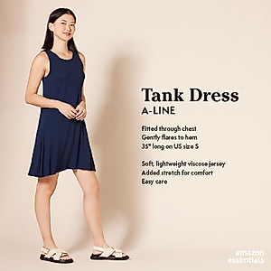 Amazon Essentials Women's Tank Swing Dress (Available in Plus Size), Black, Large