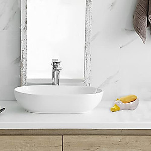 LUZLED Multifunctional Soap Dish Self Draining Soap Holder Saver Cute Pet Shape Soap Rack for Shower Bathroom Tub Kitchen Sink Ceramic Tray Holder for Bathroom Camping Gym（Chick）