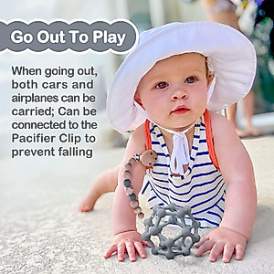 Baby Teethers Toys Silicone Soft Ball Easy to Hold Teether for Sensory Ball Exploration & Teething Stress Relief Molar Ball Soothing Teether Toy Baby Ball for Ages 0 Months+