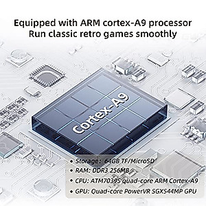 RG35XX Dual OS Retro Handheld Game Console Linux Garlic 64G TF Card Built-in 6800+ Games 3.5 inches IPS Screen Pocket Video Game Console Plug and Play Classic Games with Storage Bag