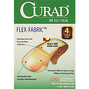 Curad - CUR47315_OLD Flex-Fabric, 3/4 Inches X 3 Inches bandages, 30 count (Pack of 4)