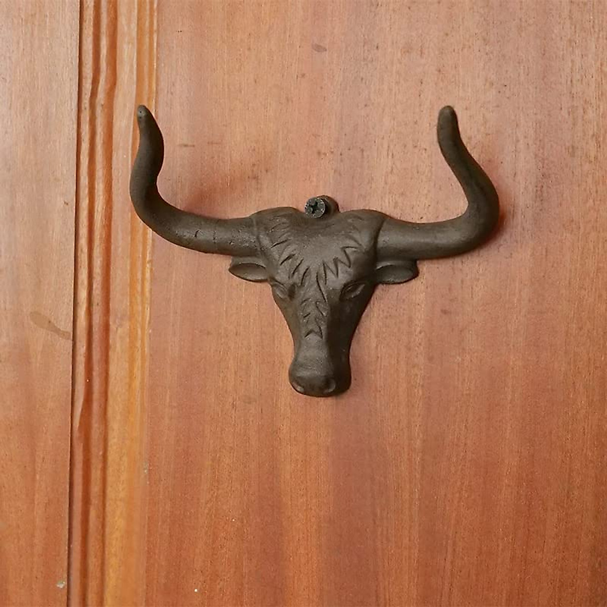 Coat Hooks Wall Mounted，JfwuHap 1 Piece Wall Hangers Iron Hook Bull Head Hook Animal Shaped Coat Hat Hooks Metal Wall Hooks Hangers Wall Hooks , Wall Hooks for Hanging Clothes Backpack Coats