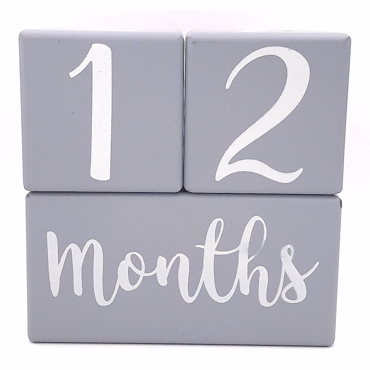 Baby Monthly Blocks Age Months Wood Photo Wooden Number Month Block