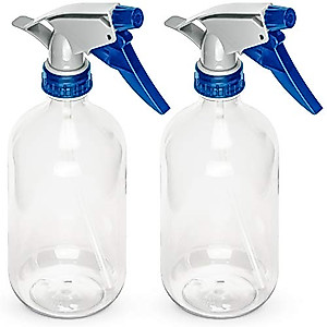 DecorRack 2 Plastic Spray Bottles 20oz Clear Empty Spray Bottle, Professional Sprayer with Adjustable Nozzle for Cleaning Solutions, Kitchen, Garden, Hair, Plants, Leak Proof Fine Mist Bottle (2 Pack)