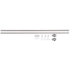 Amazon Basics Decorative 5/8" Curtain Rod with Soccer Ball Finials, 48"-86"