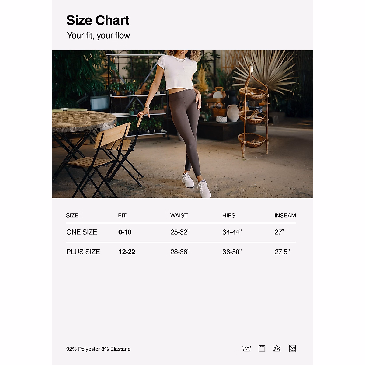 Conceited Leggings for Women - Tummy Control - 3" Waistband - Regular and Plus Size - Black - Small - Medium