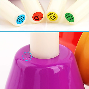 Handbells, Hand Bells Set 8 Note Musical Bells with Colorful Songbook for Toddlers Children Kids Adults School Church Classroom Wedding, by Vangoa