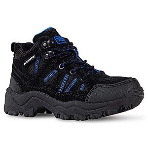Nord Trail Mt. Hunter Kids Hiking Boots - Black & Royal Blue Suede Shoe - 1