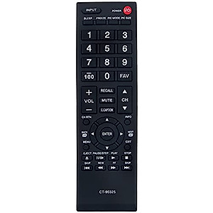 CT-90325 Replace Remote Control fit for Toshiba TV 32C110U 40E210U 46G310U 55G310U 32C120U 40E220U 32E200U 32E20U 37E200U 37E20U 40E200U 40E20U 32C100U 32DT1U 40FT1U 32DT2U 40FT2U 32L1300U 32L1350U