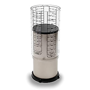 KitchenArt Professional Series 2 Cup Adjust-A-Cup, Champagne Satin, Adjustable, 1/8 to 2-Cup White