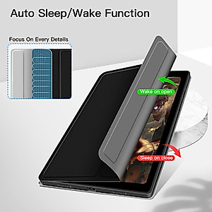 Backlit Keyboard Case for Samsung Galaxy Tab A7 Lite 8.7inch 2021, Case with Keyboard for A7 Lite SM-T220/T225/T227, Detachable Bluetooth Tablet Keyboard, Travel and Mobile Office Friendly Black