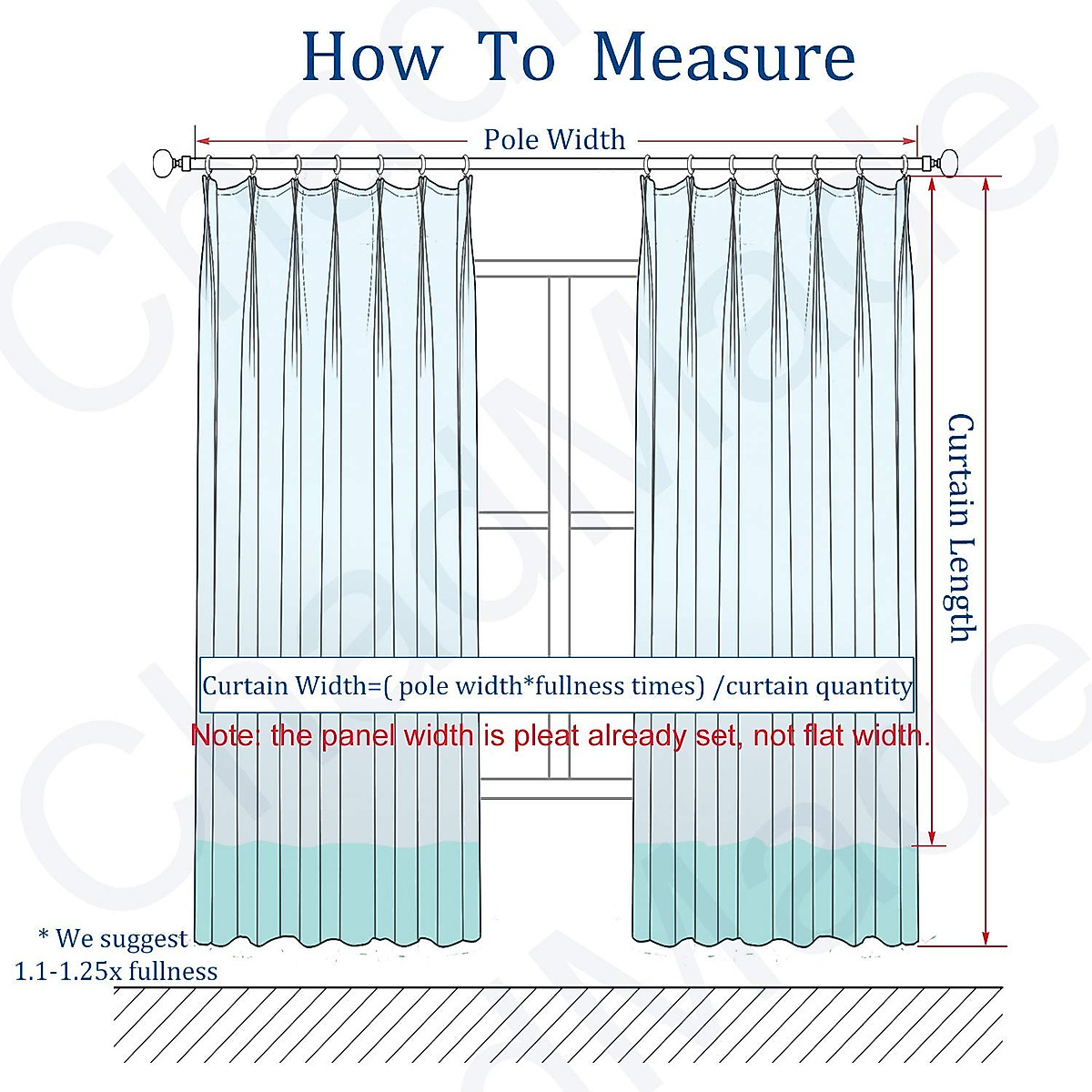Sky Wave Blackout Double Pinch Pleat Curtain for Sliding Door Patio Living Room Bedroom with Easy Hanging Option Via Inserted Hooks. (Beige 62 Inch Wide by 84 Long- 1panel), 62W x 84-(1Panel)