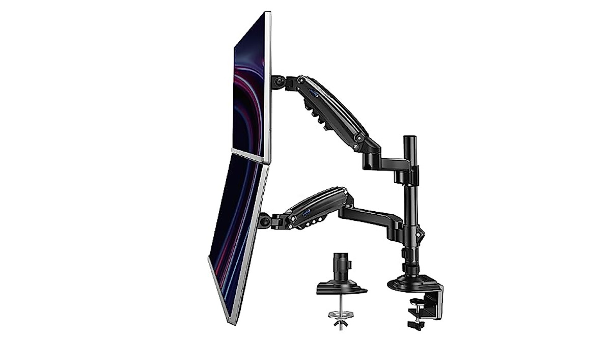 HUANUO Dual Monitor Stand - Ergonomic & Adjustable