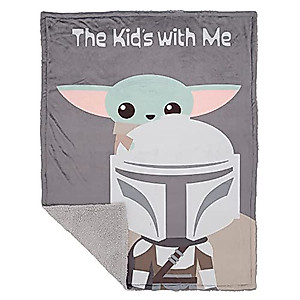 Lambs & Ivy Star Wars The Kids with Me Grogu/The Child/Baby Yoda Baby Blanket