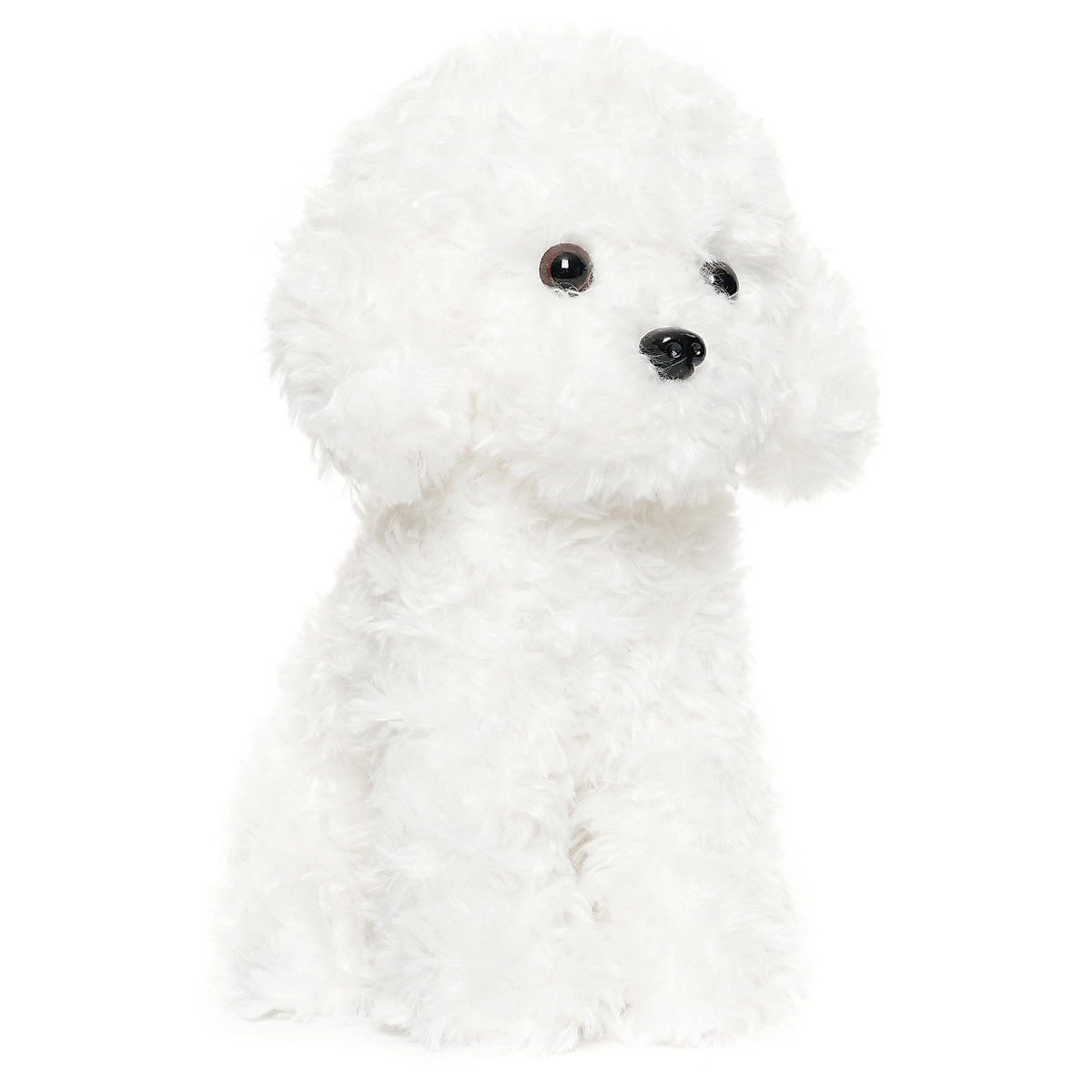 WEIGEDU White Toy Poodle Stuffed Animal - Bichon Frise/Maltese/White Labradoodle Plush Toy for Kids and Babies - Perfect Birthday & Easter Gift, 12.6"