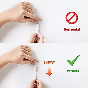 32-Pairs(64 Strips) Medium Picture Hanging Strips Heavy Duty, Hook and Loop Tape, Picture Hanger Damage Free, Water-Resistant Adhesive Strips for Frame Hanging and Christmas Decorations