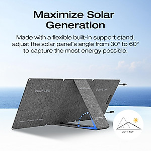 EF ECOFLOW Portable Power Station RIVER 2 with 60W Solar Panel, 256Wh LiFePO4 Battery/ 1 Hour Fast Charging, Up to 600W Output, Solar Generator for Outdoor Camping/RVs/Home Use