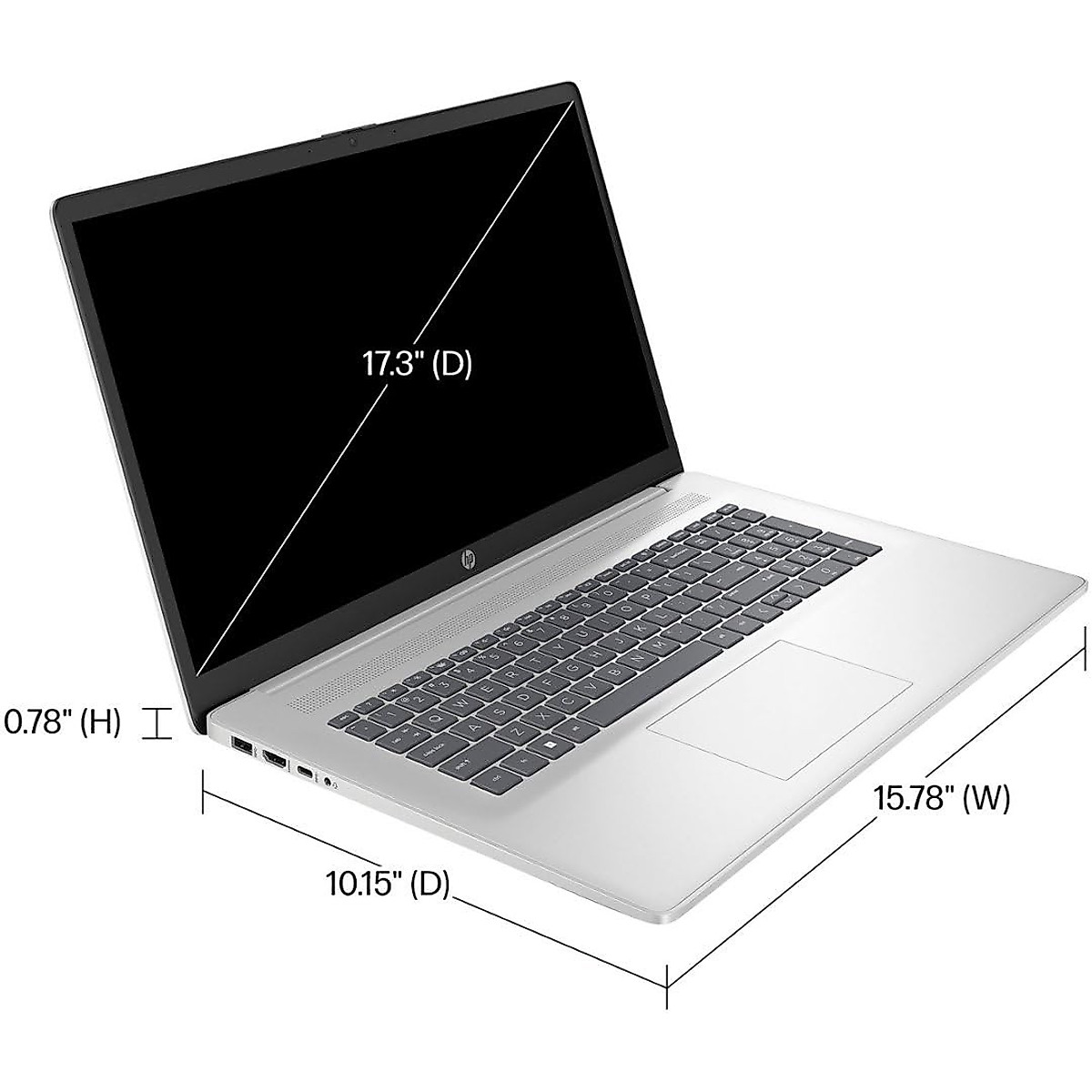 HP Newest 17.3" HD+ Essential Laptop Computer, AMD Ryzen 3 7320U(Beat i3-1215U), 8GB LPDDR5 RAM, 512GB PCIe SSD, Long Battery Life, Numeric Keypad, WiFi, Camera, Fast Charge, Win 11,w/CUE Accessories