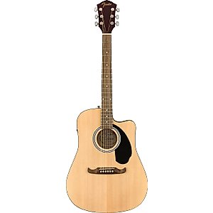 Fender FA-125CE Dreadnought Acoustic Electric Guitar, with 2-Year Warranty, Natural