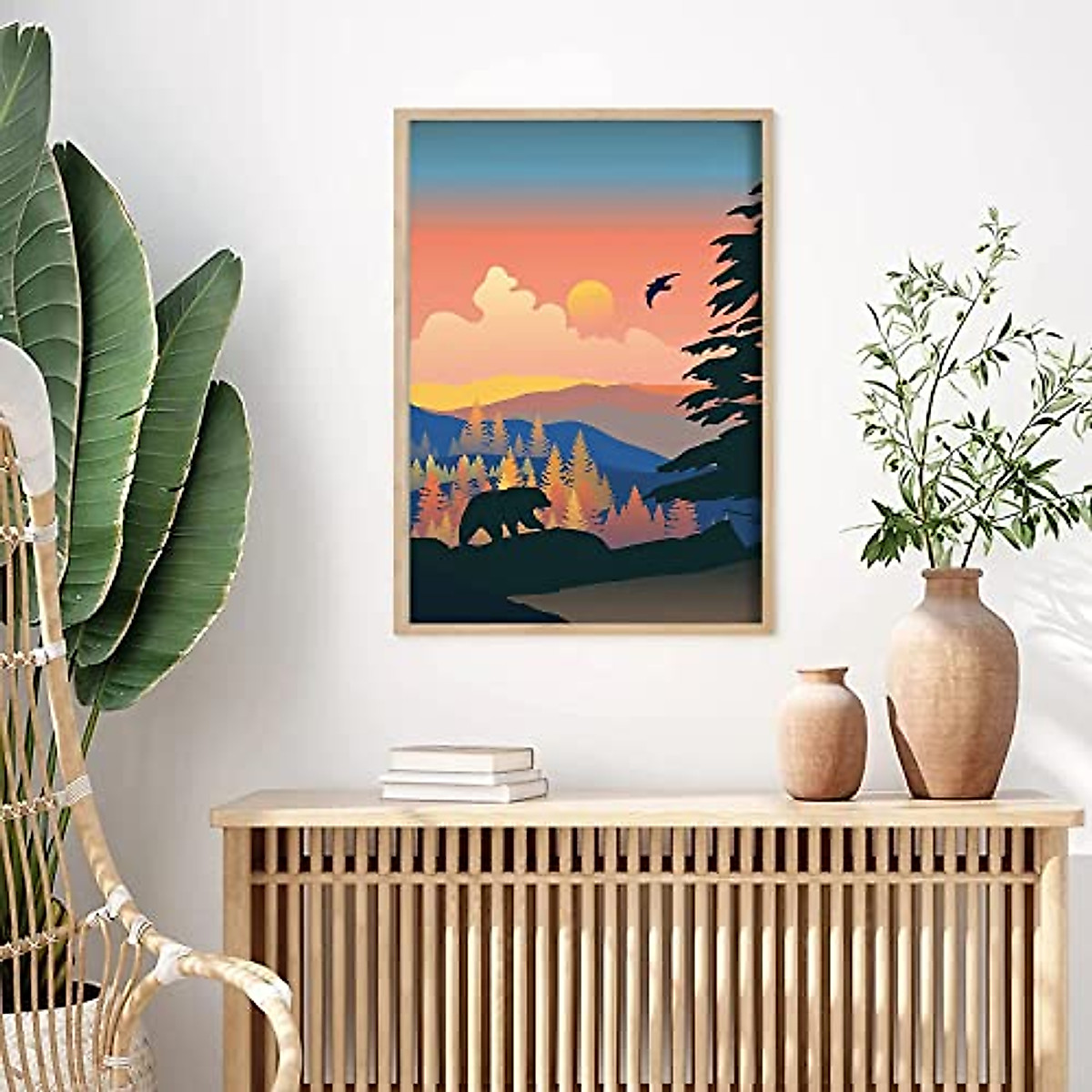 cupmod 6 Packs Paint by Number for Adults Beginners,National Park Painting by Number Kits on Canvas Without Frame,Lanscape Craft Arts for Home Wall Decor