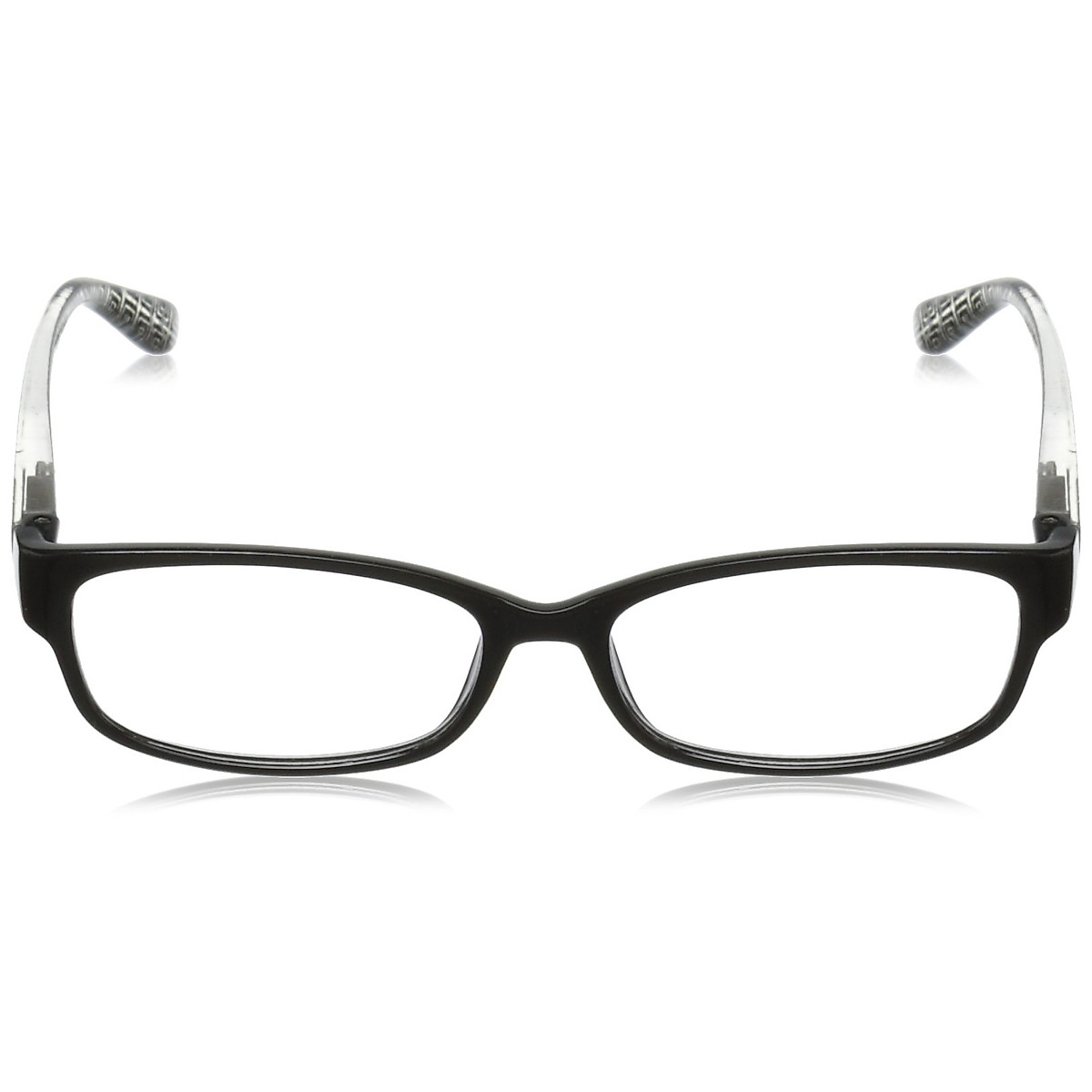 Foster Grant Kyra Reading Glasses, Black/Transparent, 59 mm