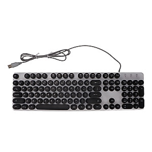 Dilwe H300 Mechanical Gaming Keyboard, 104 Keys USB Wired Computer Keyboard, RGB Backlit PC Gaming Keyboard for Windows 7, 8, 10, 11(Black)