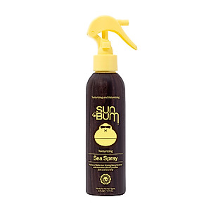 Sun Bum Sea Spray|Texturizing and Volumizing Sea Salt Spray | UV Protection With a Matte Finish | Medium Hold | For All Hair Types | 6 FL OZ Bottle, Clear (80-41025)