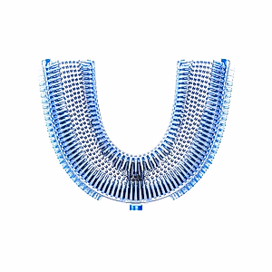 V-White U-Shaped Replacement Head for Ultrasonic Toothbrush — Food Grade Silicone Head with Bristles to Clean Between Teeth — Mouthpiece for Oral Hygiene and Preventive Care — Adult (1-Pack)