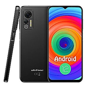 Ulefone Note 14 Unlocked Smartphone 2023, 3GB+16GB+128GB Expandable Android 12 Cell Phone, Triple Card Slots 6.52" Screen, Dual SIM 4G, 8MP Camera, 4500mAh GSM Smartphone, Face Unlock,GPS, Black