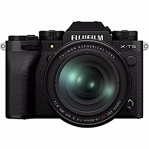Fujifilm X-T5 Mirrorless Digital Camera with 16-80mm Lens (Black, 16782636) Bundle with Corel Editing Software + Graduated Color Filters + Large Camera Bag + Lens Filters + Cleaning Kit + More