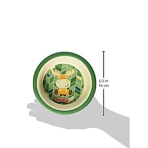 Nuby 2 Piece Bamboo Printed Bowl, Colors May Vary