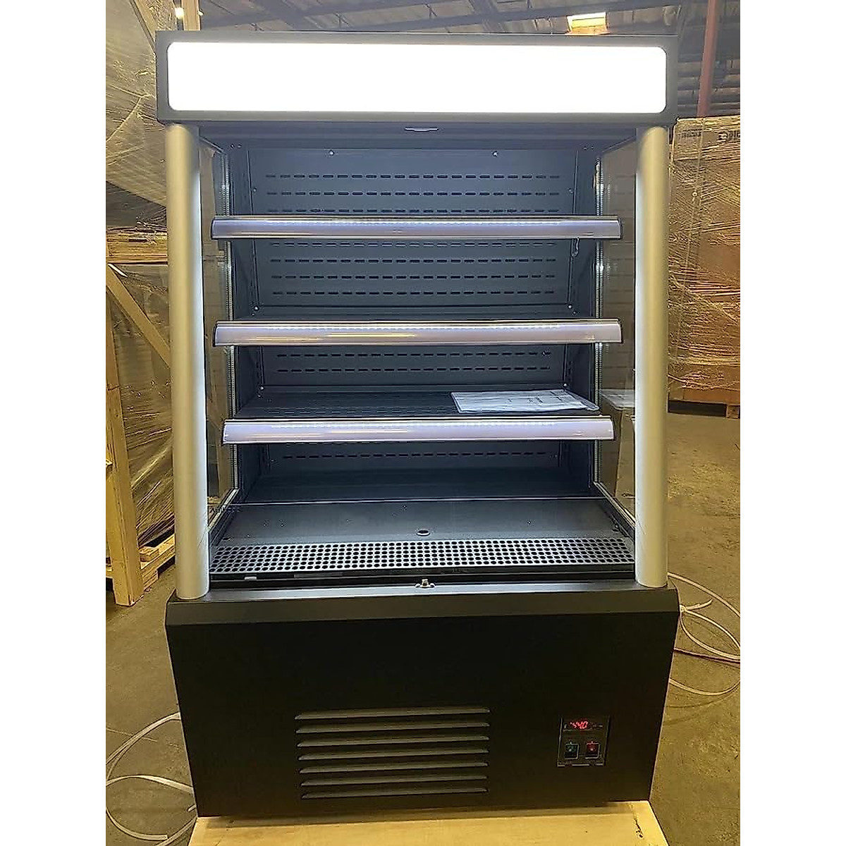 NAFCOOL Open Air Merchandiser Commercial Refrigerator, Grab and Go Showcase Merchandiser Display Cooler