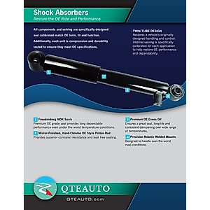 PM Auto Set of 4 Front-Rear Quick Complete Strut-Coil Spring-Shock Absorber For 2011-2016 Ford Fiesta