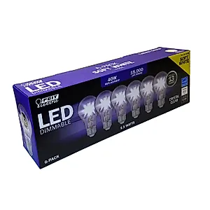 Feit Electric Led Dimmable 40W / 5.5W Soft White Crystal Clear Energy Efficient 6-Pack