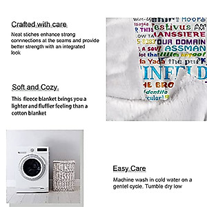 50" x 80" Blanket Comfort Warmth Soft Plush Throw for Couch Best of Seinfeld Colorful Text