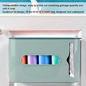 Extra Large Trash Bag Dispenser Roll Holder,Wall Mount Kitchen Cabinet Organizer Storage Box Holder,Grocery Bag Dispenser Large Capacity Dustproof Lid Plastic Bag Organizer for Kitchen Bedroom(gr