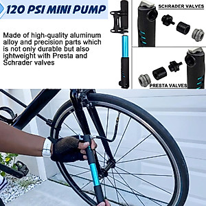 Bike Repair Tool Kit & Bicycle Repair Kit Bag, Bike Repair Kit Portable Bike Tire Repair Tool Kit with 16-in-1 Tools, Bike Tire Patch Kit, 120 Psi Mini Pump, Tyre Levers for Mountain/ Road Bike Repair