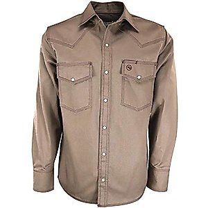 Western Welder Outfitting - Welding Shirt Western Style | Light Weight Tripled-Stitched Welding Shirts, Relaxed Fit, Non FR (XL, Khaki)