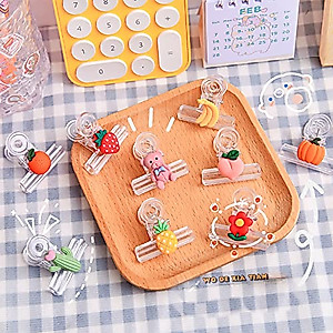 16 Pack Chip Bag Clips Transparent Kitchen Clips Cartoon Plastic Bread Bag Clips Cute Chip Clips Funny Bag Clips for Chips Snacks Food Storage