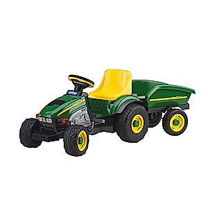 Peg Perego John Deere Farm Tractor and Trailer Pedal Tractor, Green