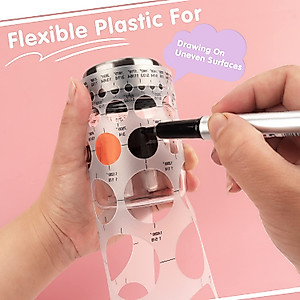 Tamaki Circle Template Circle Round Stencil Templates for Drafting for Office and School Building Formwork Drawings Templates, Large and Small Size, 3 Pack