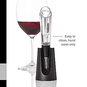 AdHoc 2-in-1 Aerator Pourer and Red Wine Decanter - Wine Aerator & Pourer Spout - Wine Decanter with a No-Drip Spout - Red Wine Decanter and Accessory - Hand Wash Kitchen Tool - Clear, 7"