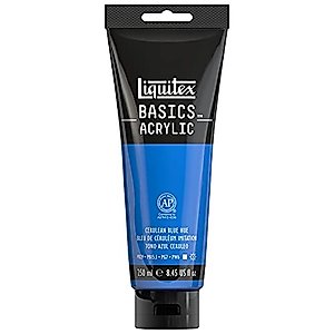 Liquitex BASICS Acrylic Paint, 250ml (8.5-oz) Tube, Cerulean Blue Hue