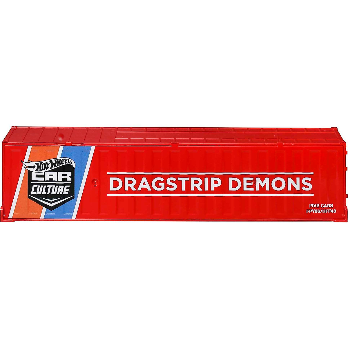 Hot Wheels Premium Toy Cars & Trucks, Lion’s Roar Container Set with 5 Die-Cast 1:64 Scale Drag Racing Vehicles in Collectable Display Container